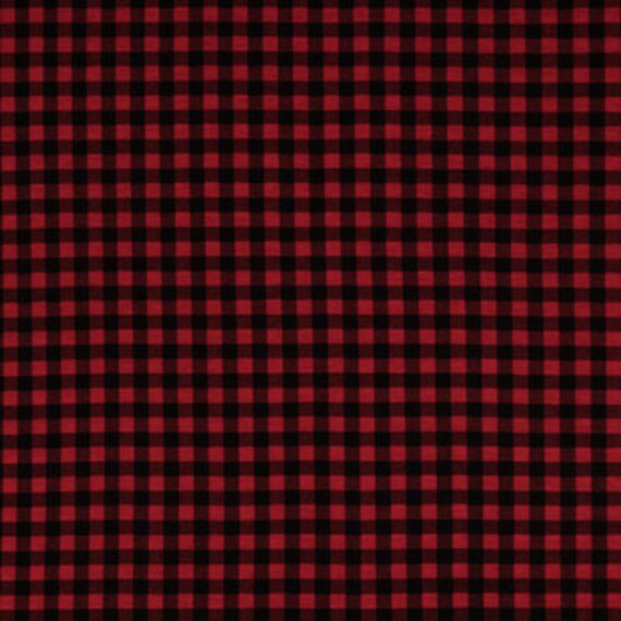 Red & Black Buffalo Check Knit Fabric Pattern Fabric | Etsy