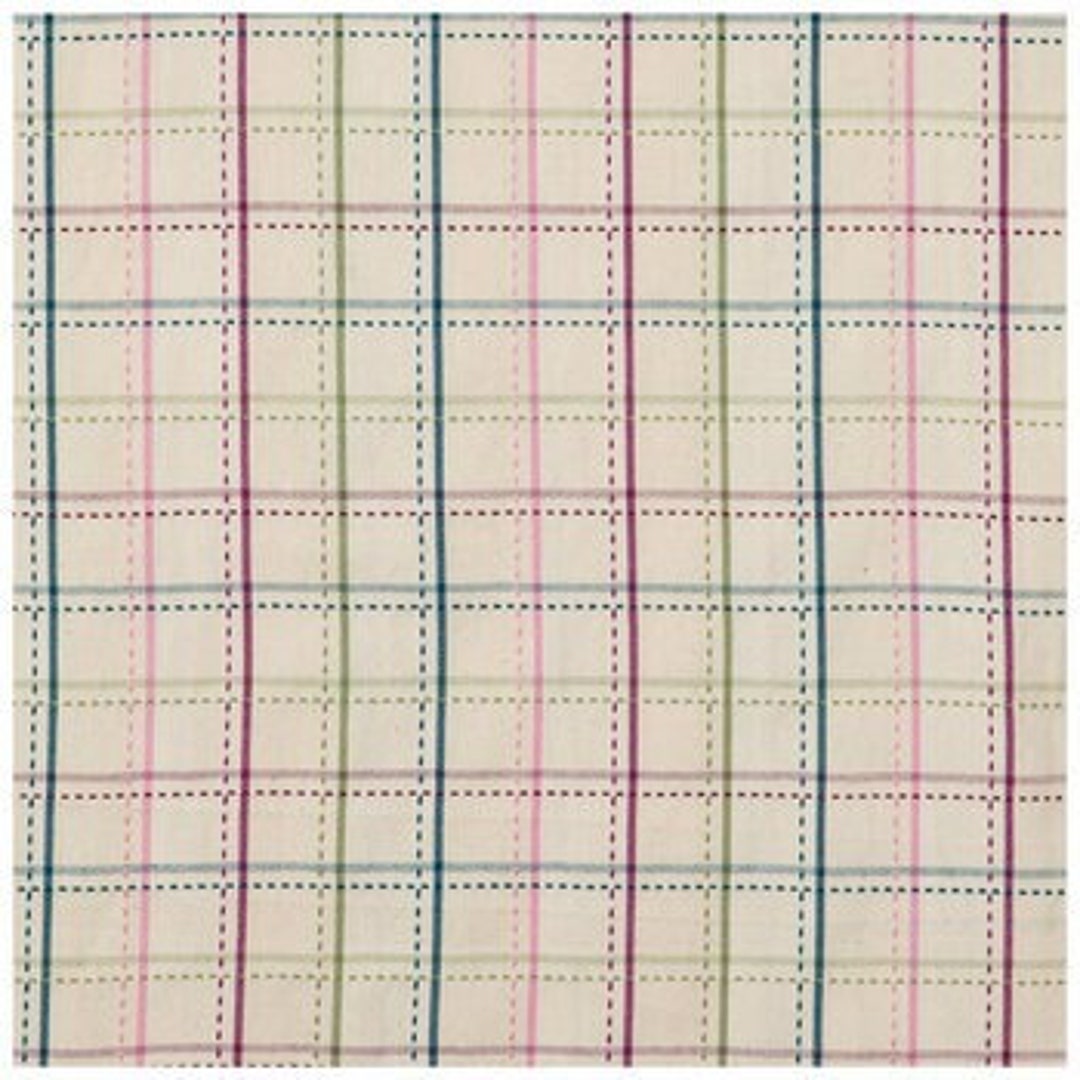 Multi Windowpane Fabric, Pattern Style, 100% Cotton, Duck Cloth, Home ...