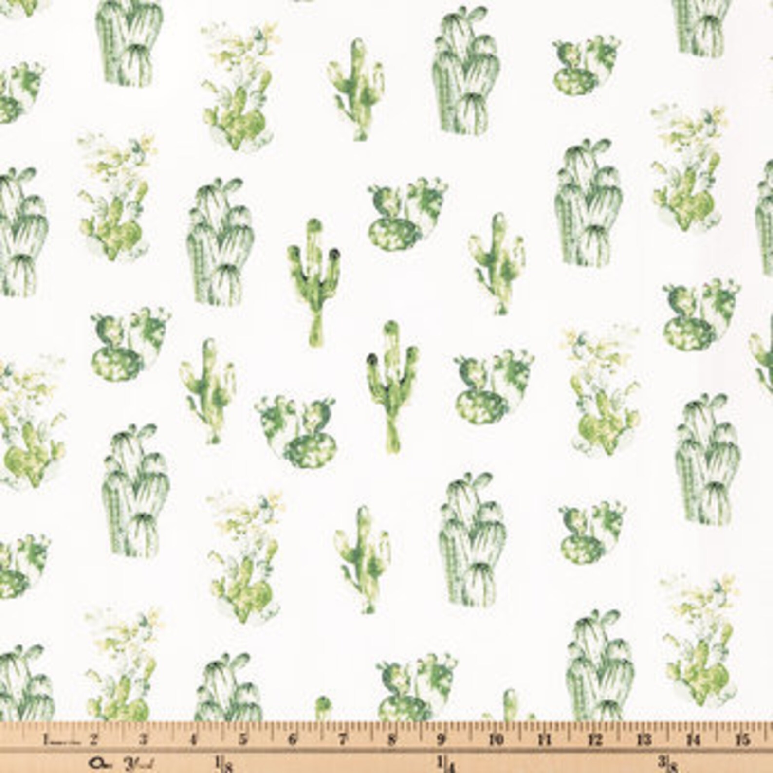 Watercolor Cactus Knit Fabric Plants Fabric Polyester & - Etsy