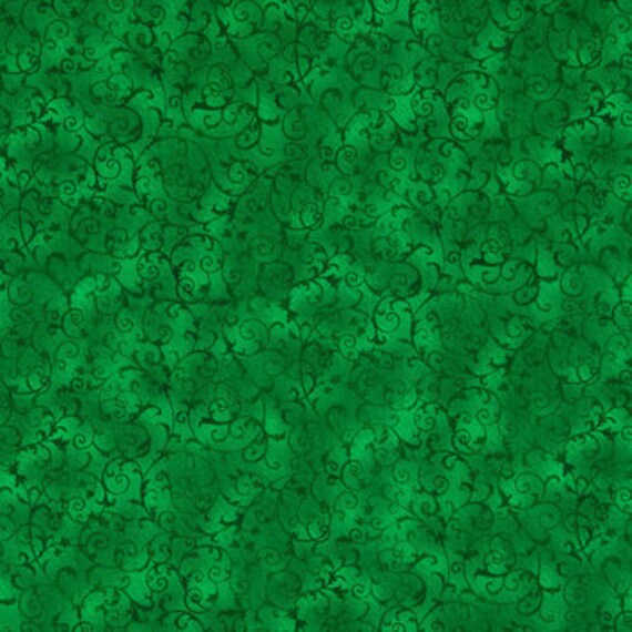 Green Scrolls Fabric Floral Fabric 100% Cotton Home Accents - Etsy