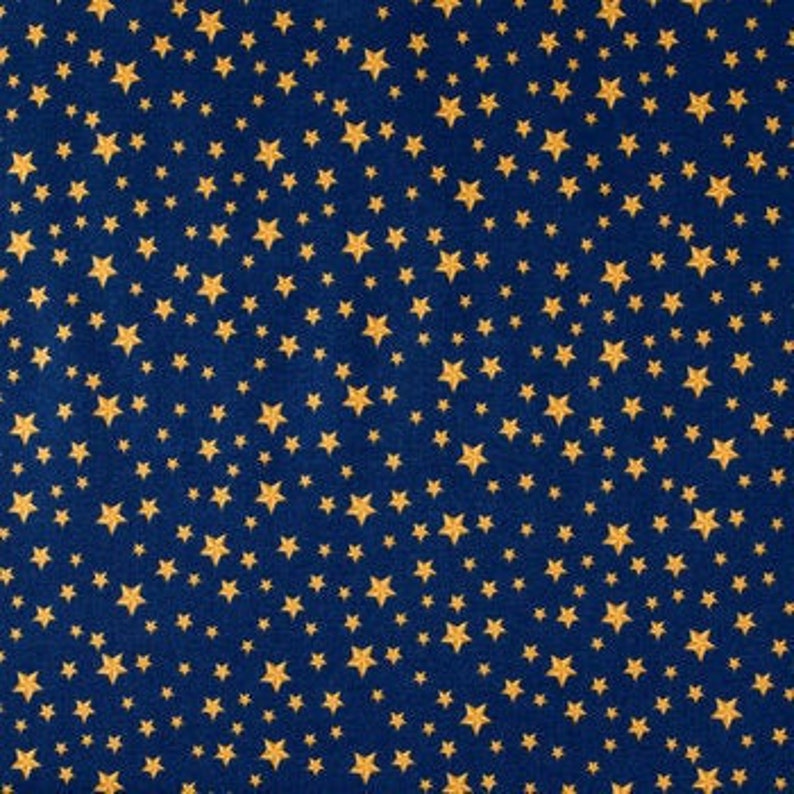 Stars on Navy Fabric Celestial Fabric 100% Cotton Apparel - Etsy