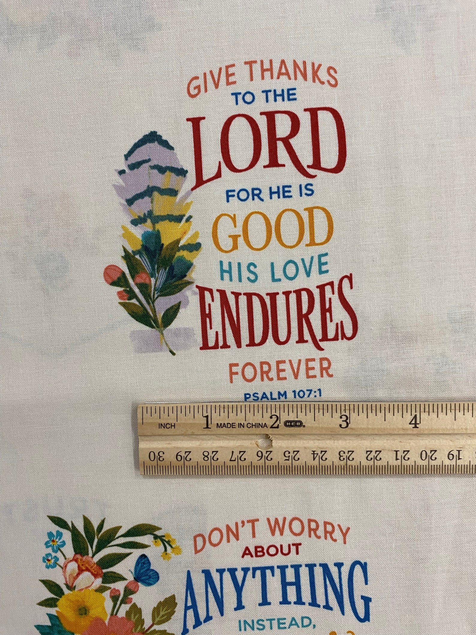 Block Scripture Fabric, Christian Religion, 100% Cotton, Quilting ...