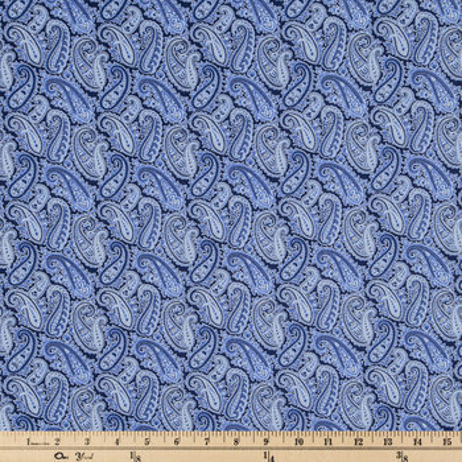 Navy Floral & Paisley Fabric Pattern Fabric 100% Cotton - Etsy