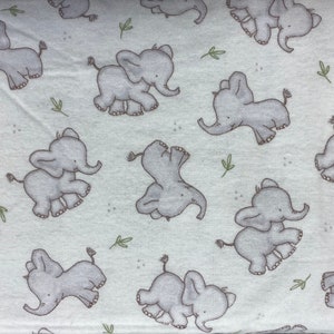 Sweet Elephant Flannel Fabric, Animal Print, 100% Cotton, Baby Blankets ...