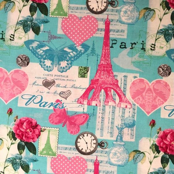 Eiffel Tower Fabric - Etsy