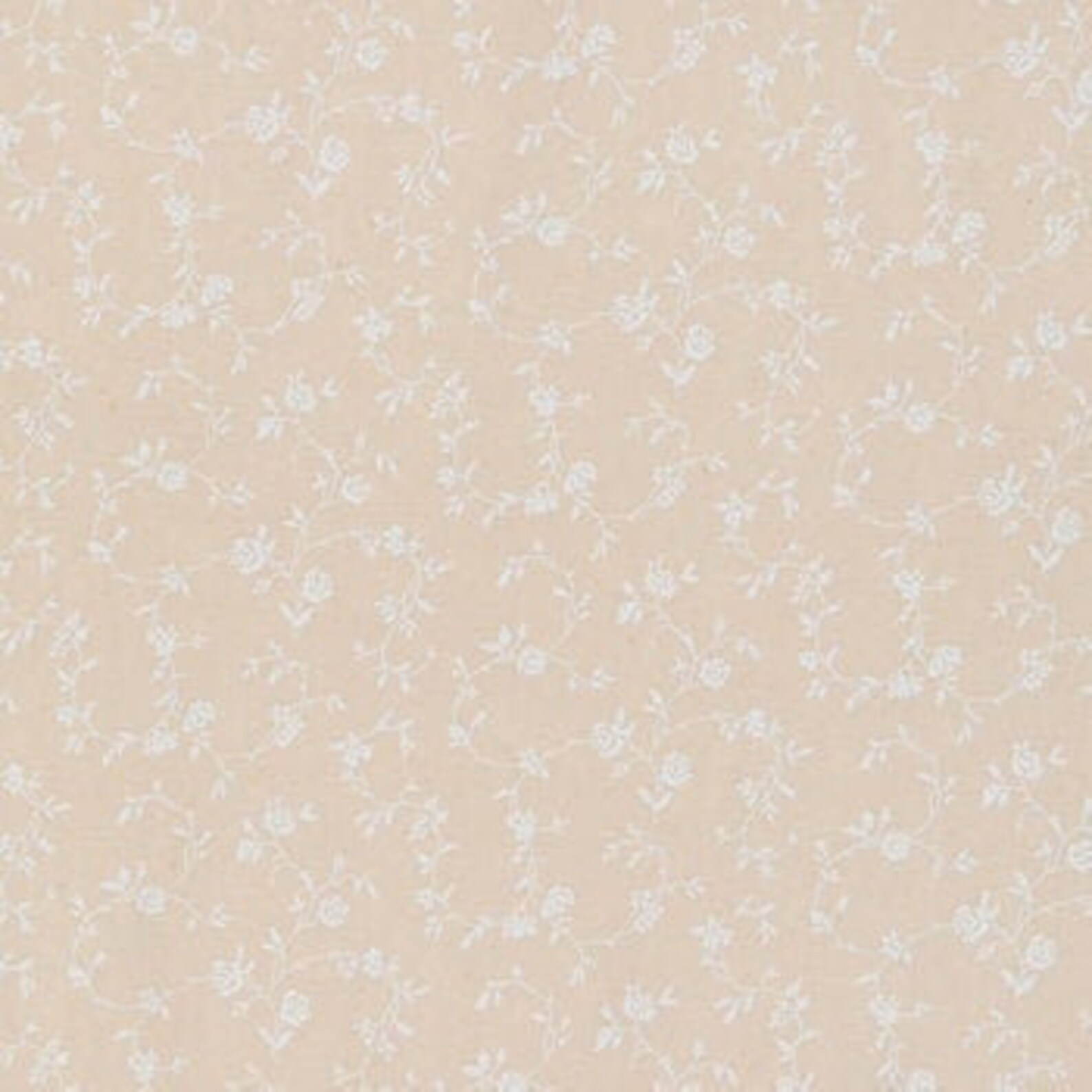 Natural & White Wide Floral Fabric Flowers Fabric 100% - Etsy