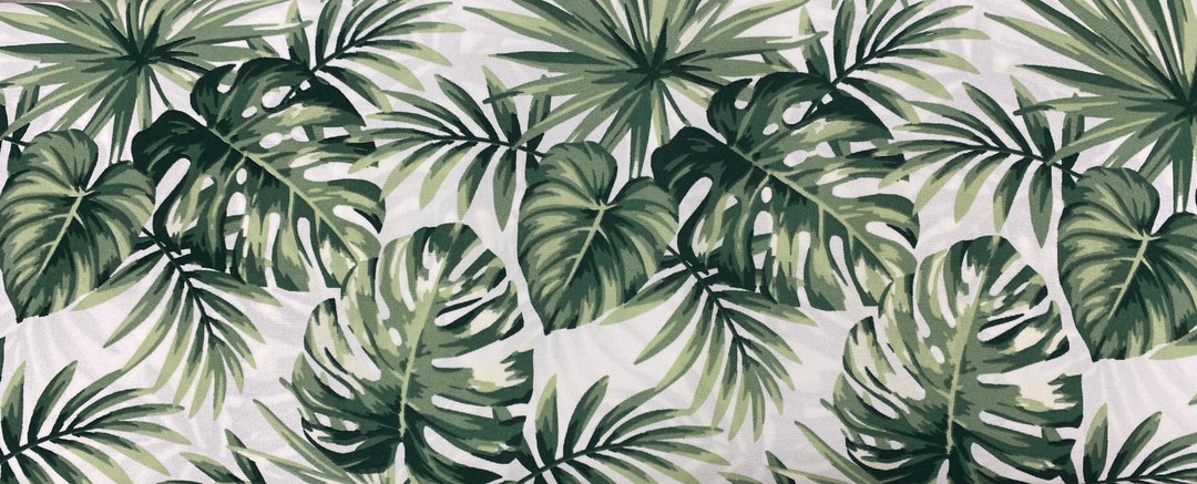 Monstera Tropical Leaves Fabric, Flowers Fabric, 100% Polyester ...
