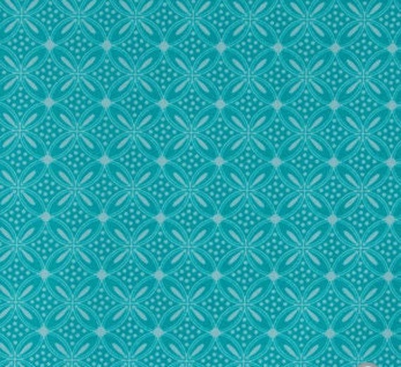 Turquoise Geometric Fabric