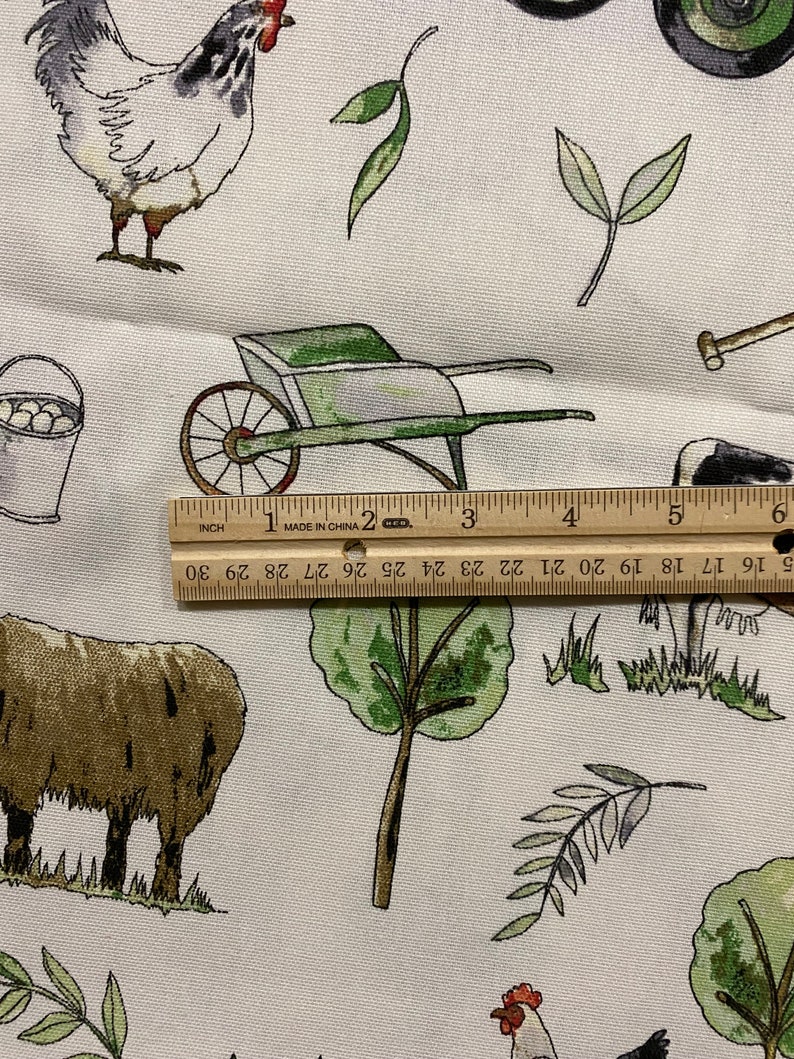 Farm Animals Duck Cloth Fabric, Watercolor Style, Home Accents - Etsy