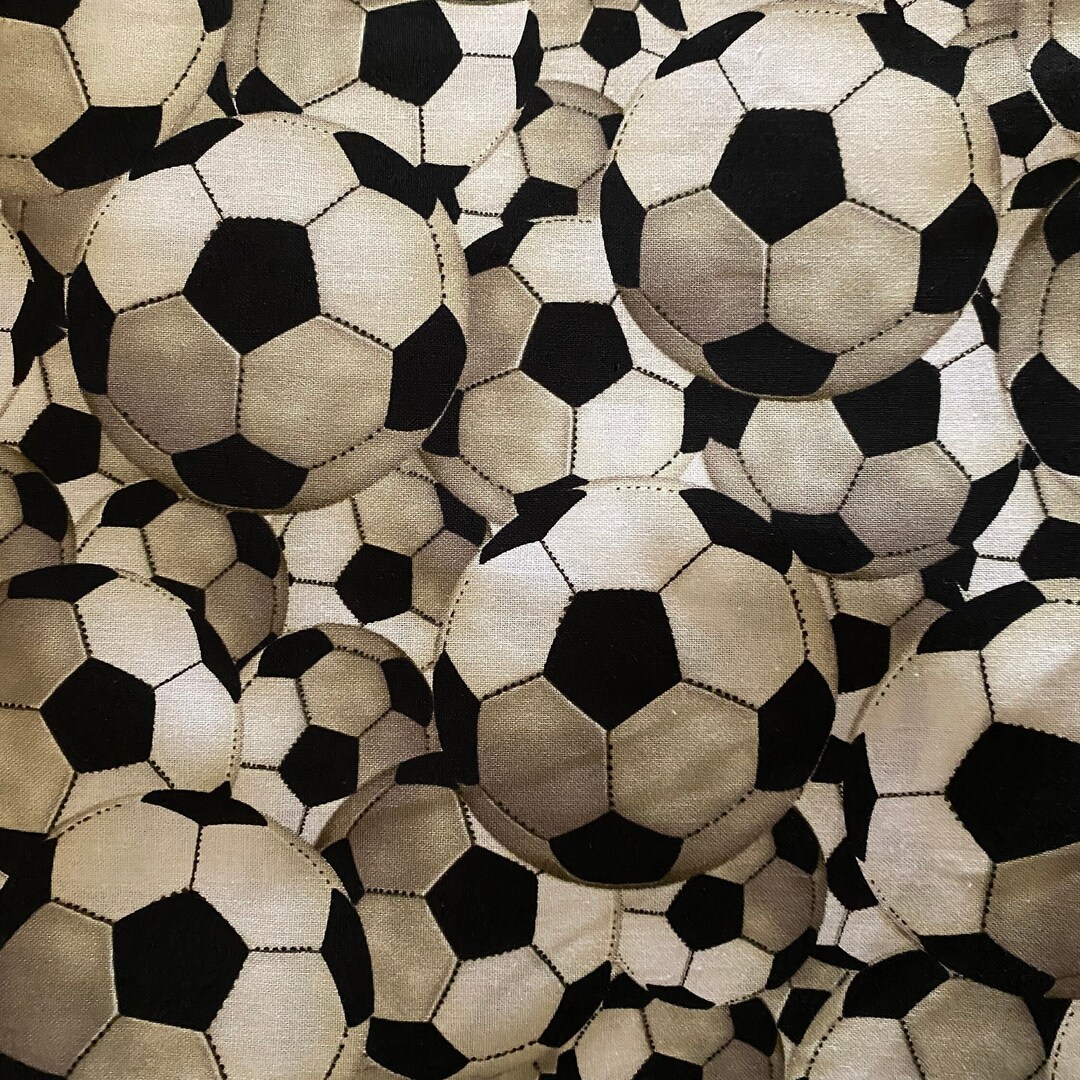 Soccer Balls Fabric, Sports Fabric, 100% Cotton, Quilting Fabric ...