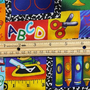 School Fabric, Cotton Fabric, Kids Fabric, ABC Fabric, Kinder Fabric ...