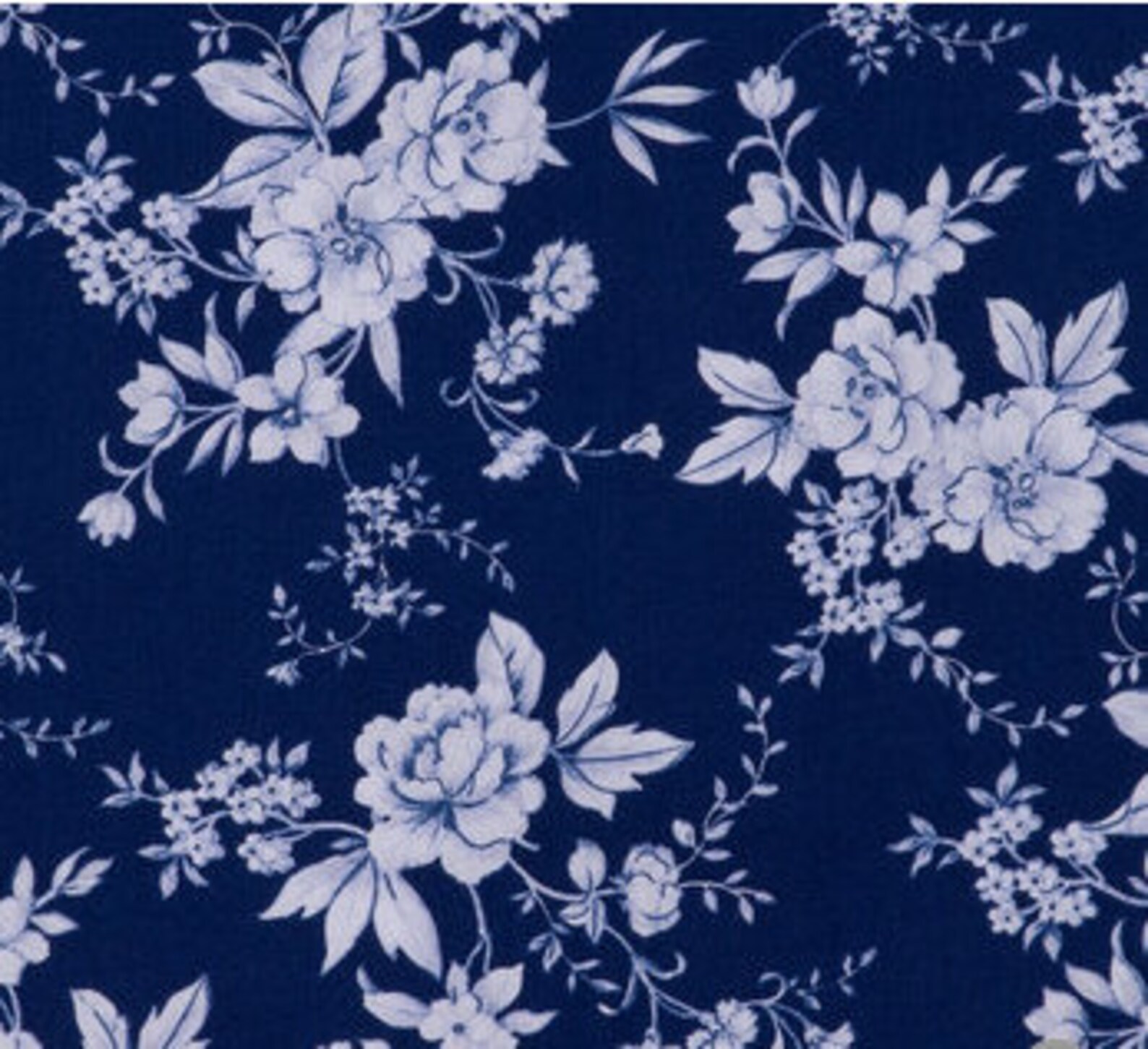 Porcelain Floral Fabric Flowers Fabric 100% Cotton Quilting | Etsy
