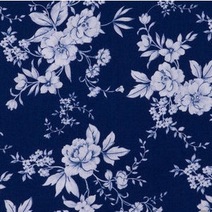 Porcelain Floral Fabric Flowers Fabric 100% Cotton Quilting | Etsy
