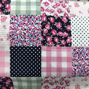 Preppy Patch Fabric, Pattern Fabric, 100% Cotton, Quilting Fabric ...