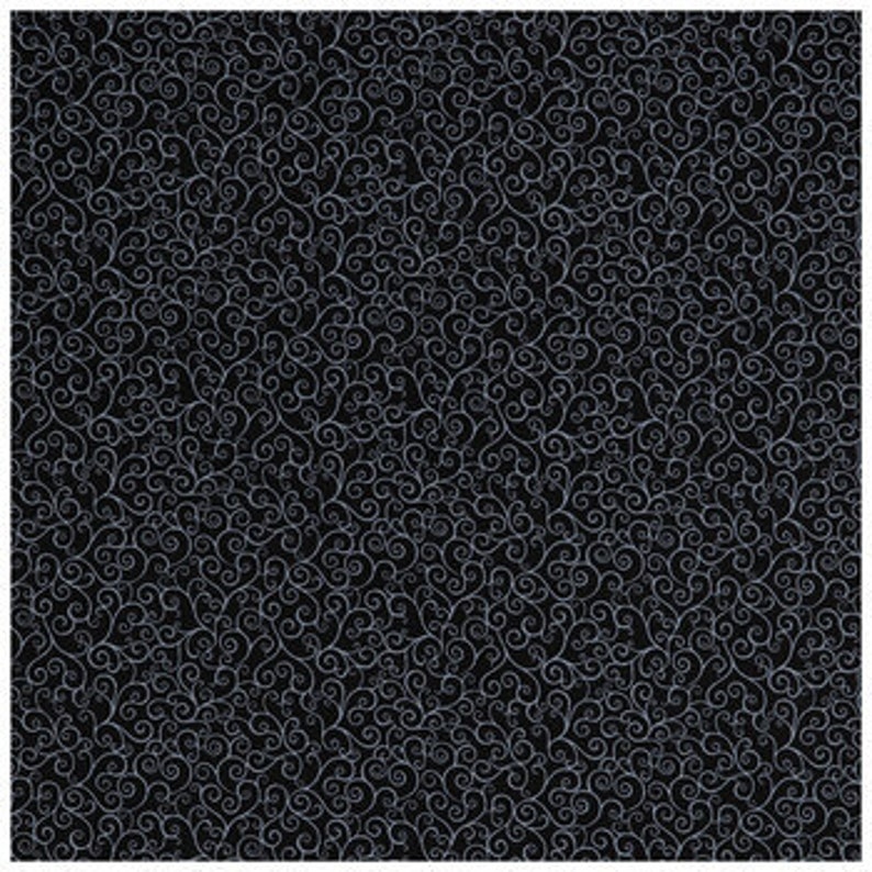 Black Swirl Fabric Pattern Style 100% Cotton Quilting - Etsy