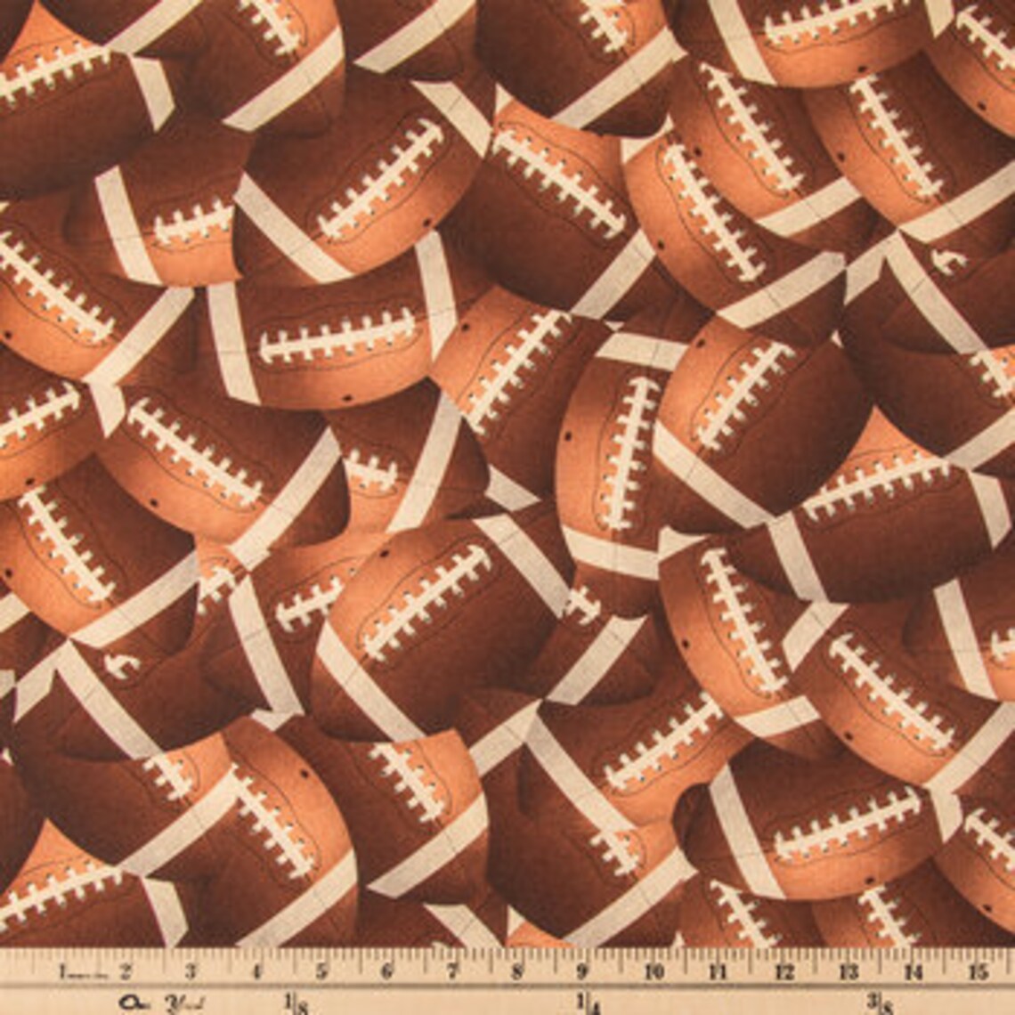 Footballs Calico Print Sports Fabric 100% Cotton Quilting - Etsy