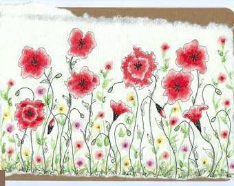 Hand Painted Note Cards - Etsy