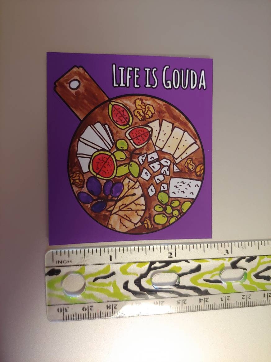 Life is Gouda Magnet Charcuterie Board Art Painting Punny Funny Magnets ...