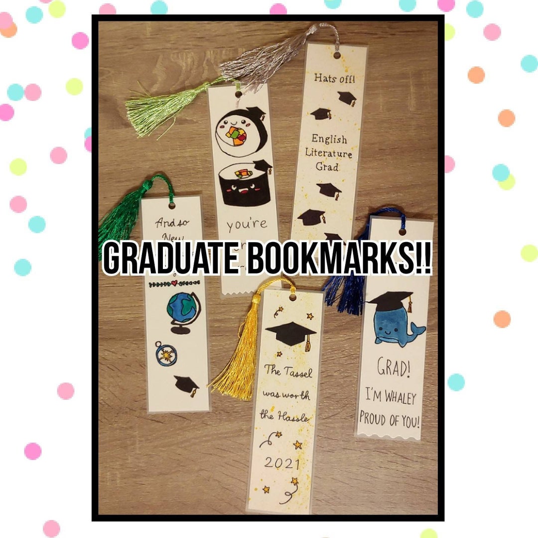 Graduate Bookmarks Congratulations Graduate Grad Gift Custom Tassel ...