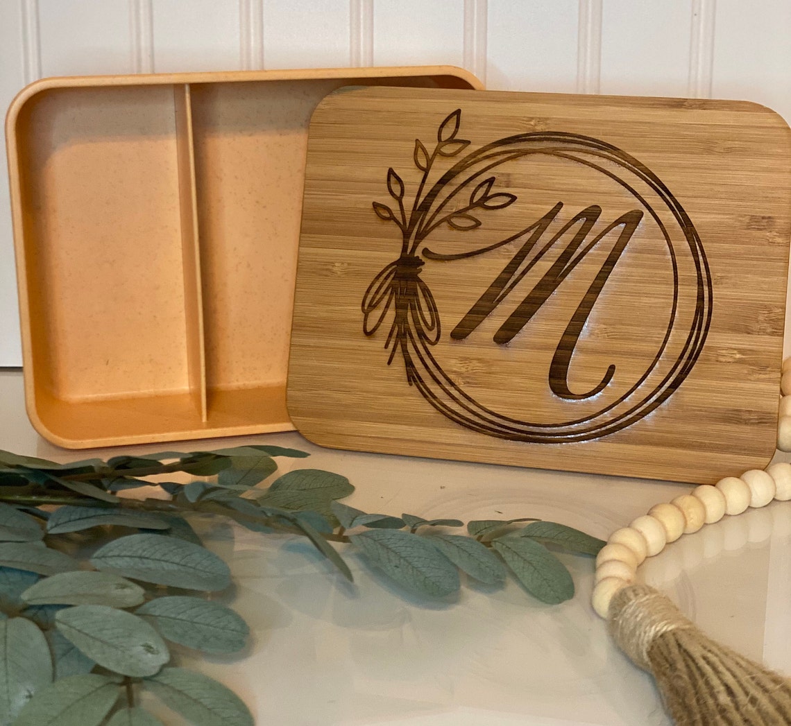 Custom Bamboo Top Bento Box - Etsy