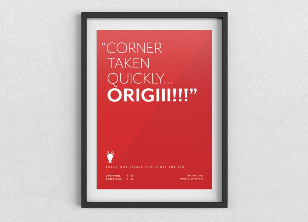 Divock Origi | Corner Taken Quickly | Liverpool | Sports Print ...