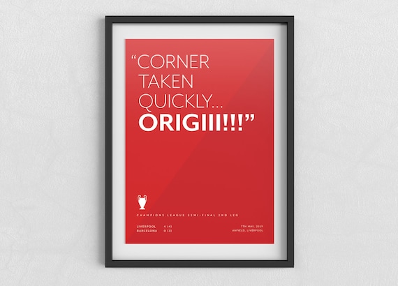 Divock Origi Corner Taken Quickly Liverpool Sports Print - Etsy