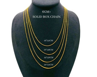 22K Solid Yellow Gold Franco Chain Necklace 18.25 1.5mm Genuine ...