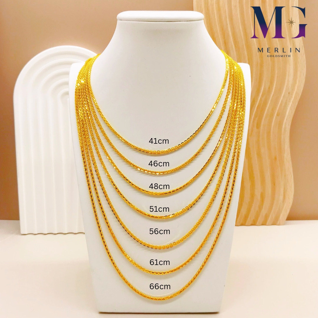 22k 916 Gold Lacy Ribbon Chain (2MM) - Etsy