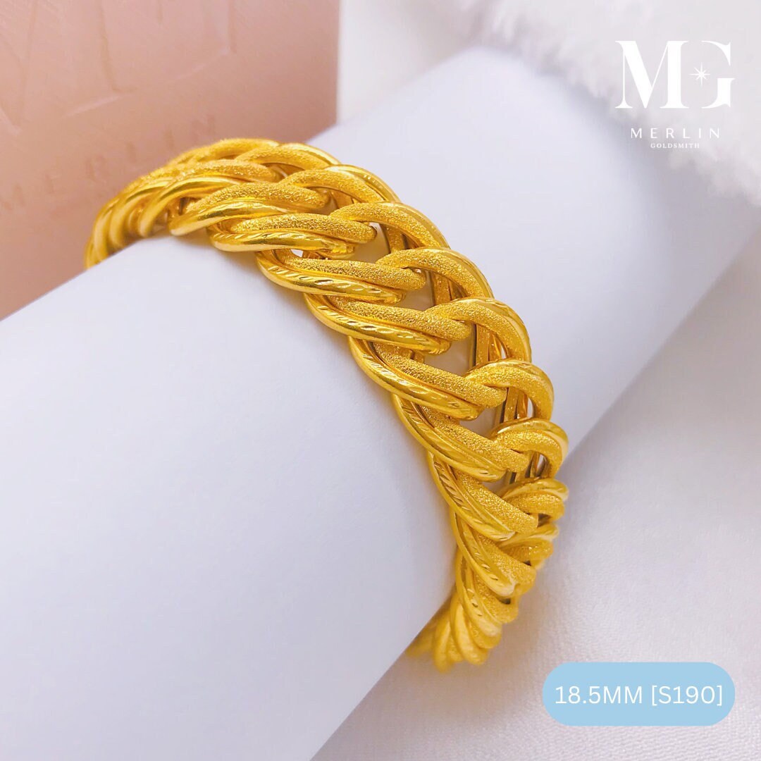 22k 916 Gold Double Coco Bracelet (18.5mm / S190) - Etsy