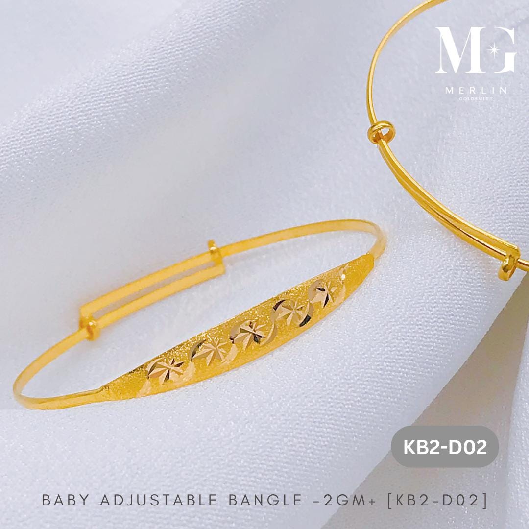 22k 916 Gold Baby Adjustable Bangle - 2GM+ [KB2-D02] - Etsy