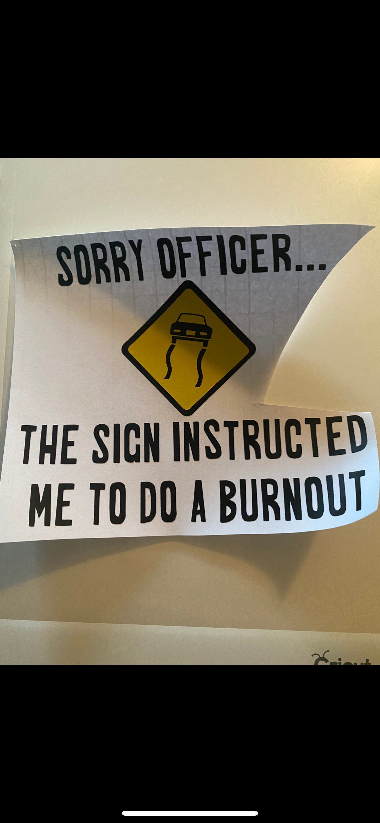 Sorry Officer Burnout Decal for Car Yeti Tumbler Laptop - Etsy UK