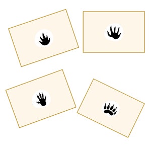 Printable ANIMAL TRACKS Montessori Nomenclature Flashcards Set - Etsy