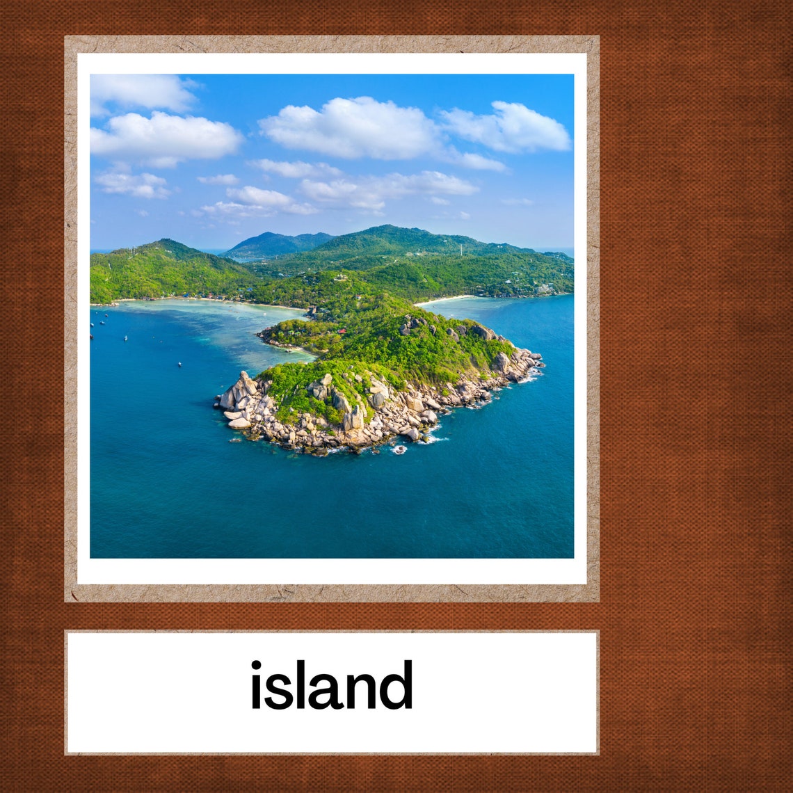 Three Part Cards A4 Landform Types Montessori Material | Etsy