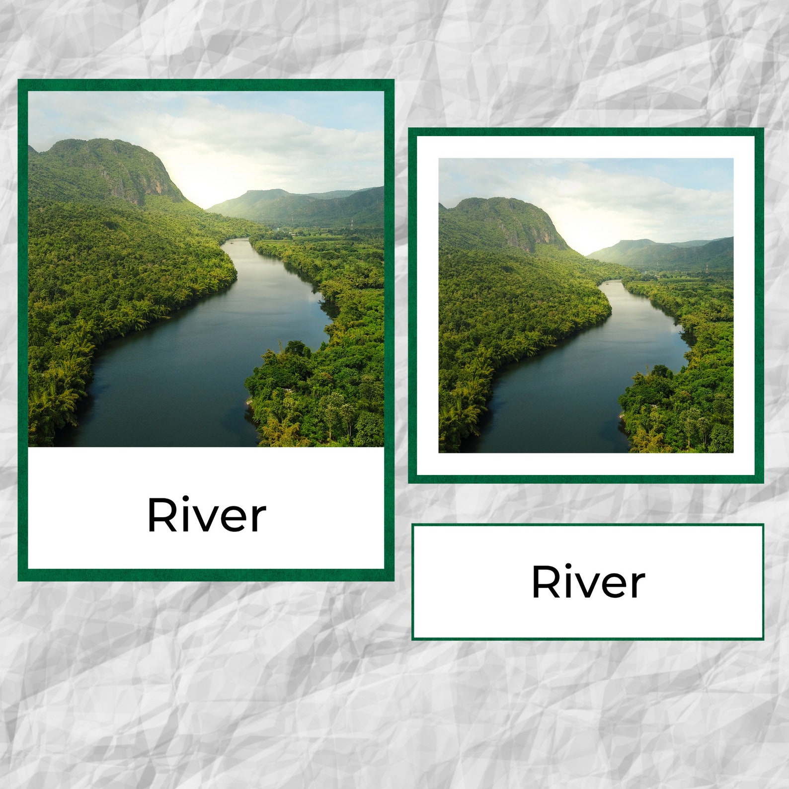 Montessori Landform Types Nomenclature Flashcards Set 3 Part - Etsy