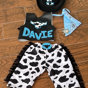 5 PIECES. My First Rodeo Baby COWBOY OUTFIT Baby Chaps Western Clothes ...