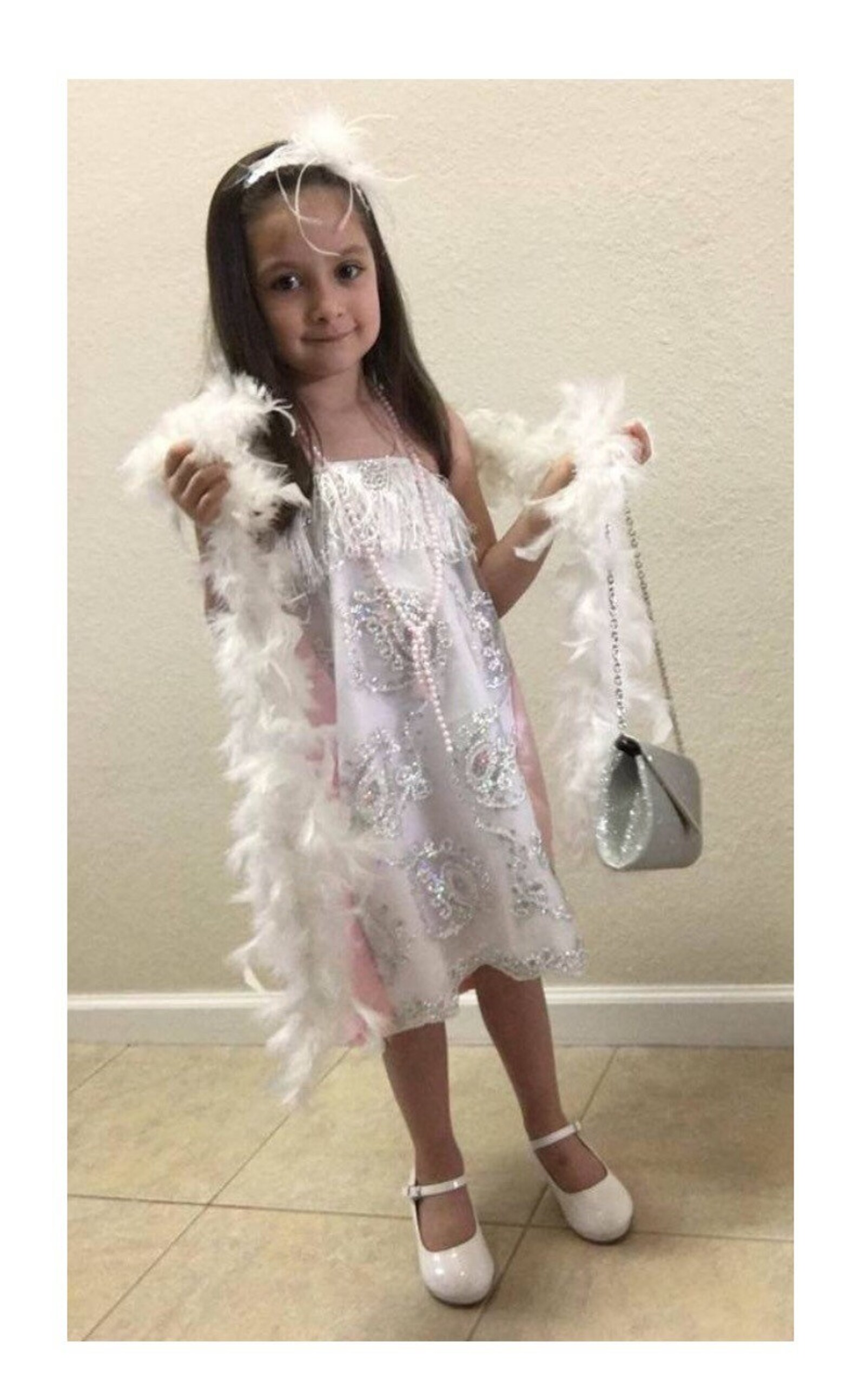 4 PIECES. Flapper Dress for Little Girls GREAT GATSBY Baby Shower and ...