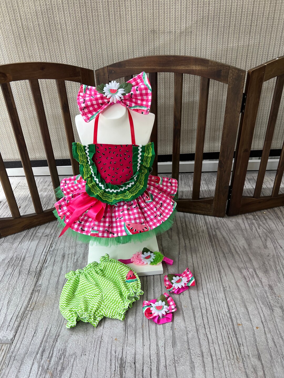 6 Pieces. Birthday WATERMELON Outfit You Are One in a Melon TUTU Outfit ...