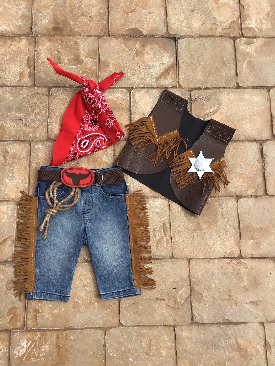 5 PIECES. My First Rodeo Baby COWBOY OUTFIT Baby Chaps Western Clothes ...
