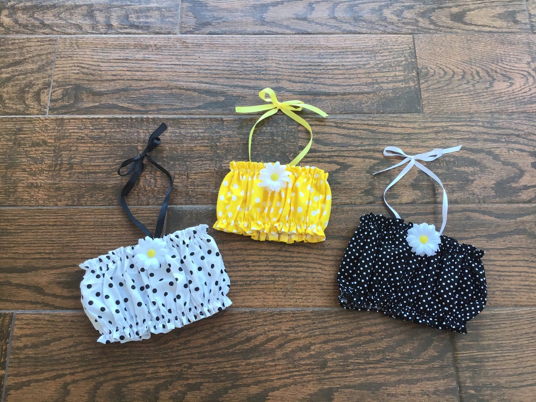 Polka Dot Baby Tube Top: Daisy Accent, Any Color - Etsy