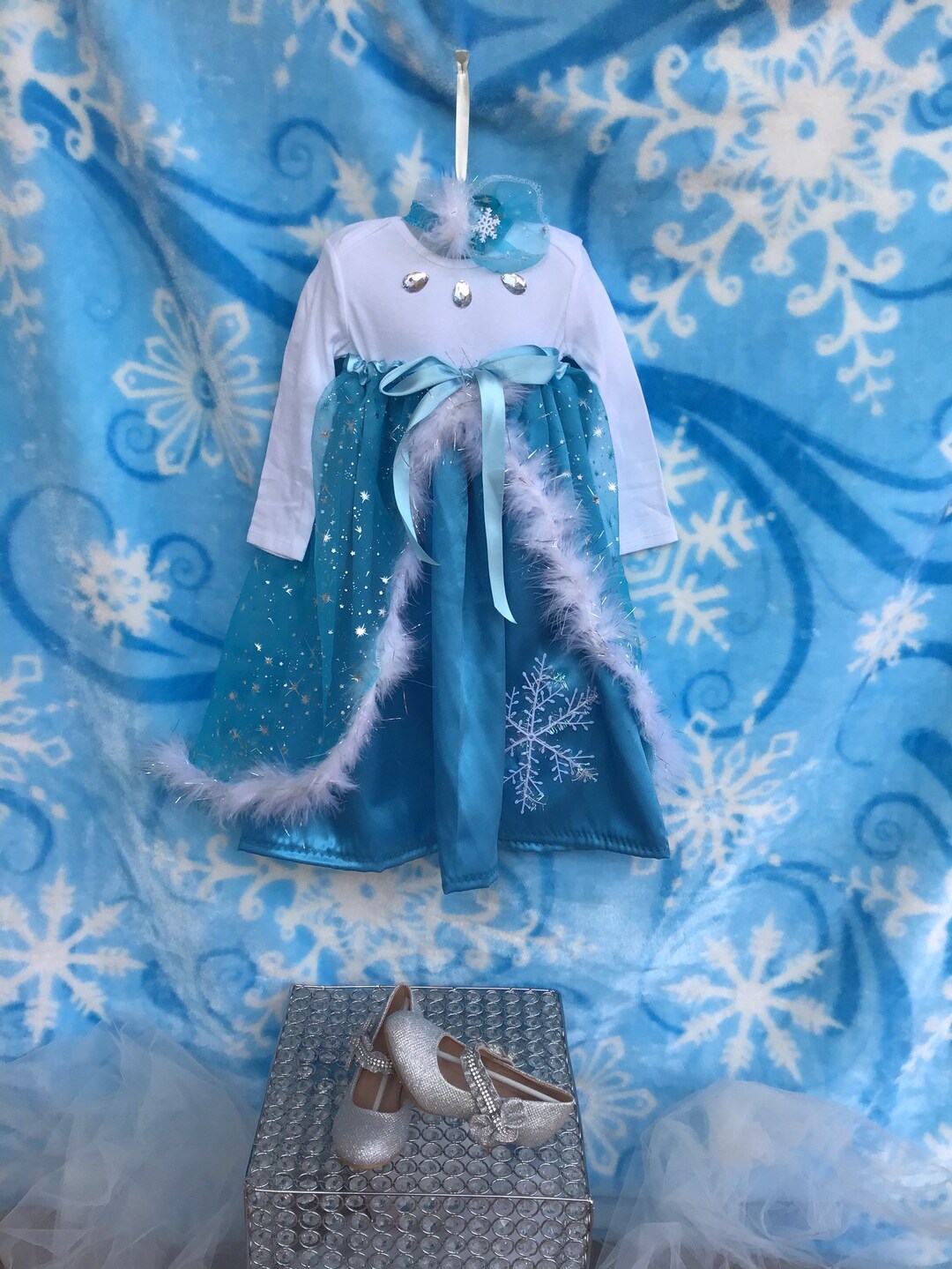 All Sizes. 3 PIECES. Frozen Inspired Elsa Baby Dress ICE QUEEN Dress ...