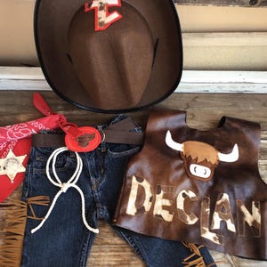 5 PIECES. My First Rodeo Baby COWBOY OUTFIT Baby Chaps Western Clothes ...