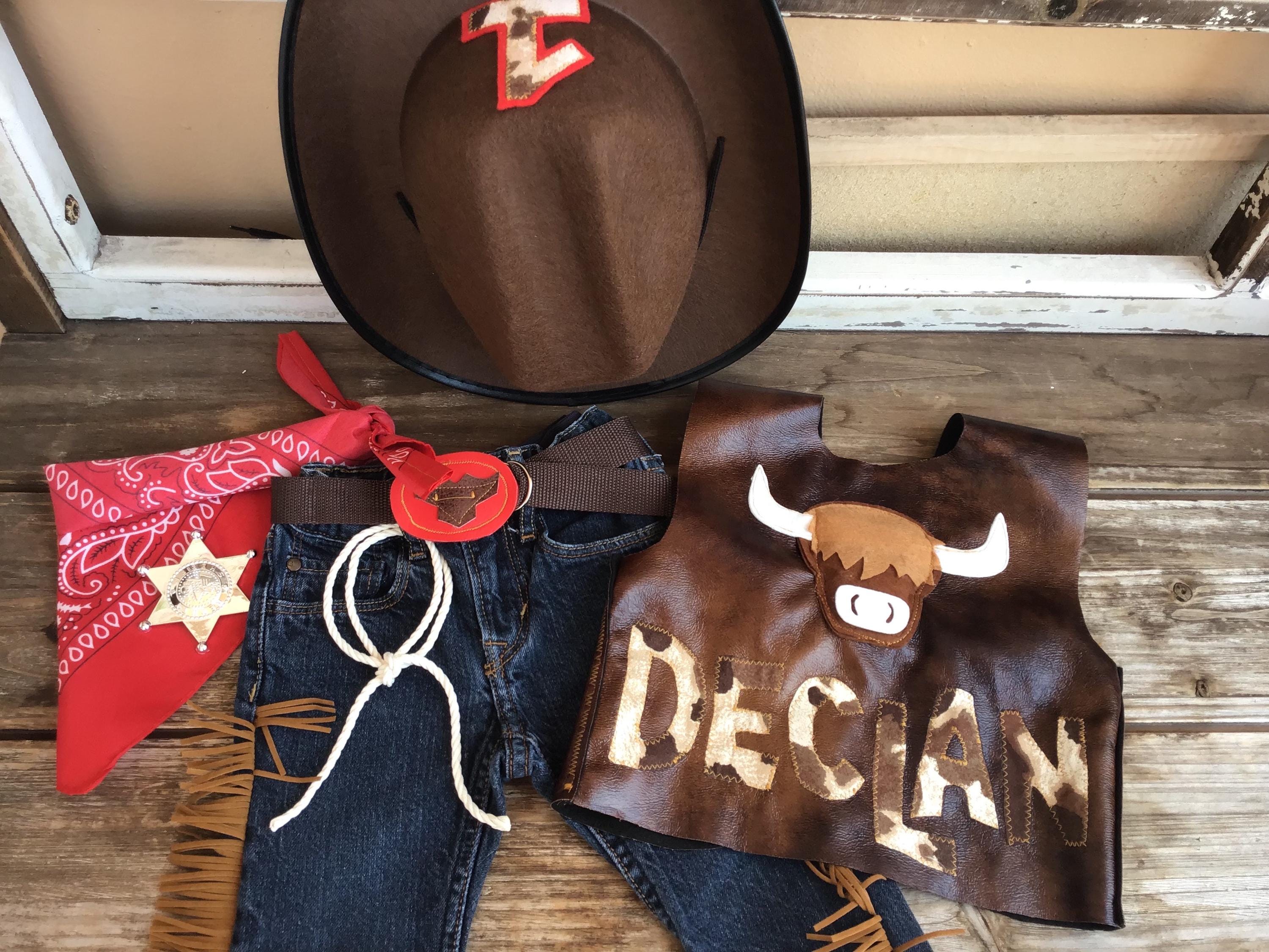 5 PIECES. My First Rodeo Baby COWBOY OUTFIT Baby Chaps Western Clothes ...