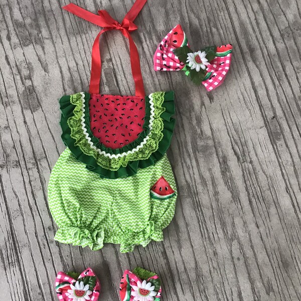 Baby Girl Watermelon Outfit - Etsy