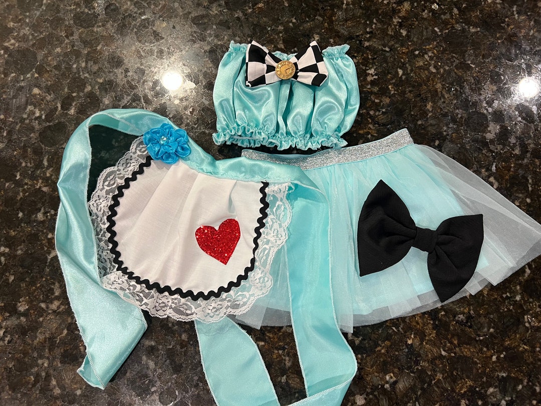 4 PIECES Set. Alice in Wonderland Baby Alice Costume Birthday Outfit My ...