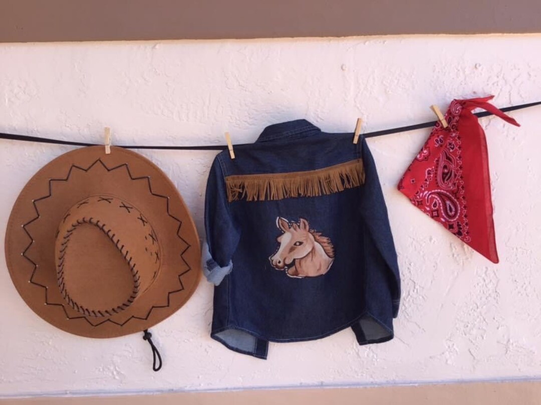 My First Rodeo Baby Boy Outfit: Denim Shirt & Bandana - Cake Smash - Etsy