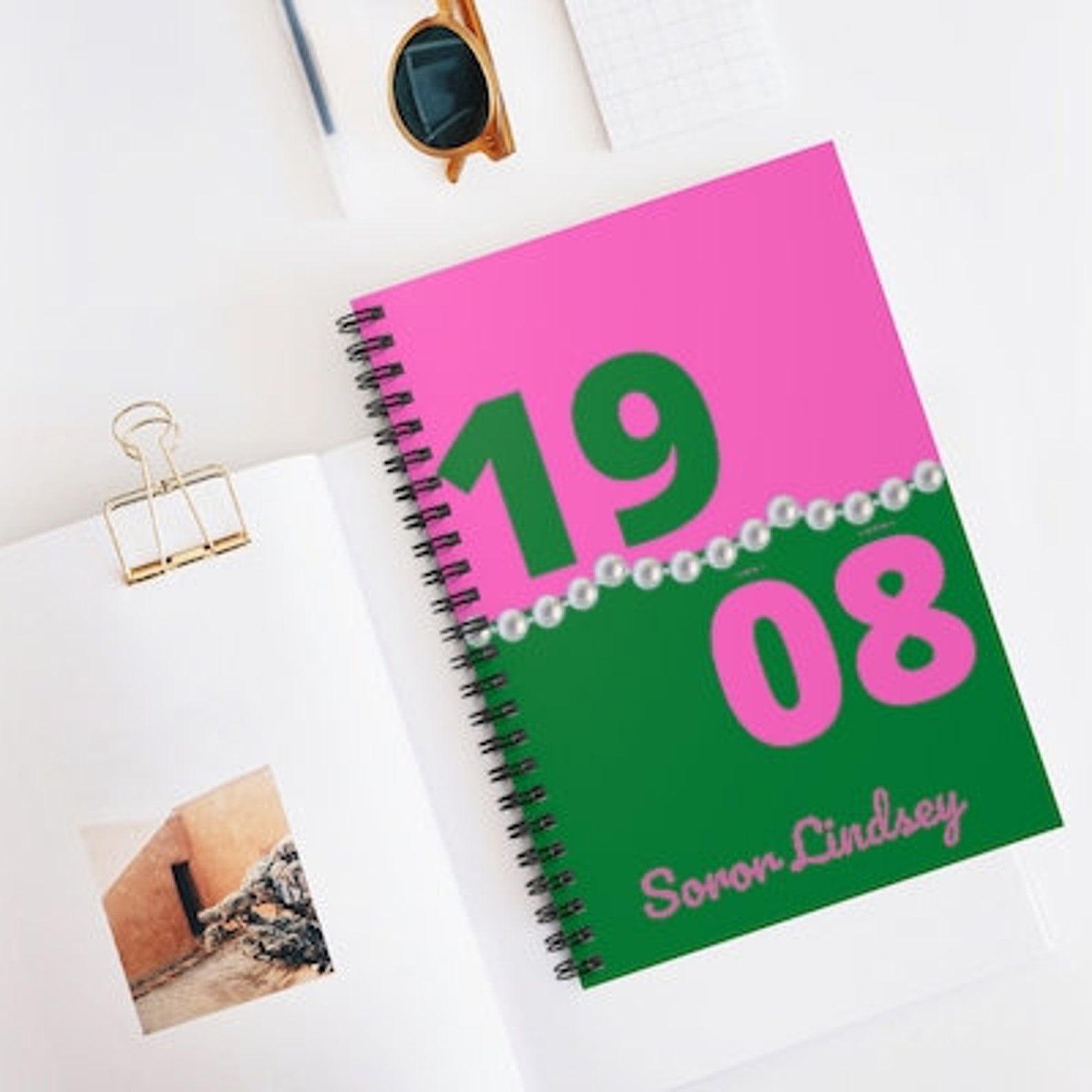 Customizable Alpha Kappa Alpha Notebook, Personalized Sorority Journal ...