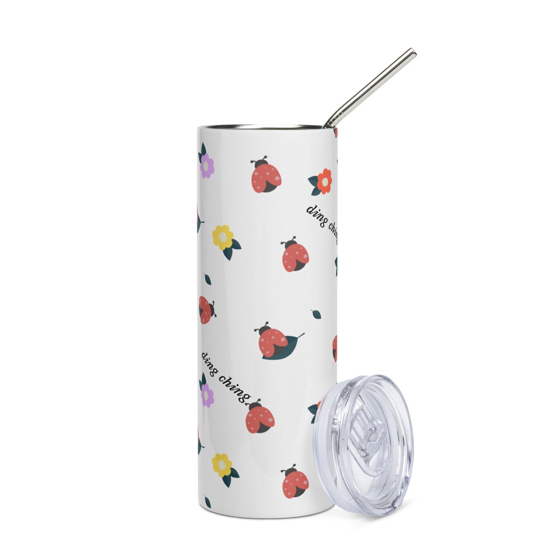 Lady Bug Bluey Iced Coffee Tumbler, Bluey Coffee Cup, Bluey Iced Coffee ...