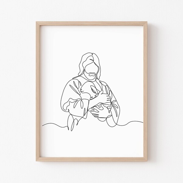 Christian Line Art - Etsy