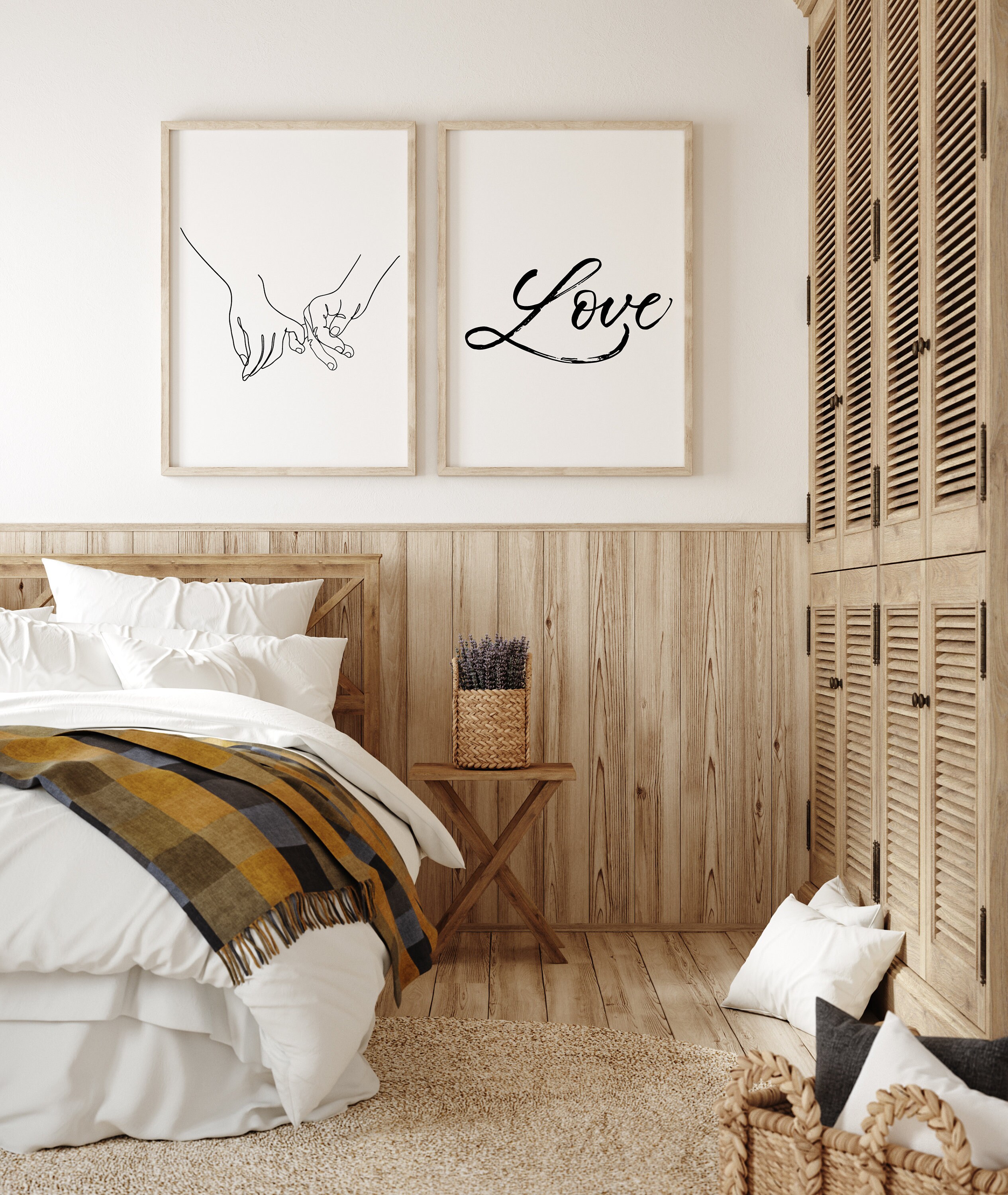 Set of 4 Couple One Line Drawing Wall Art - Etsy