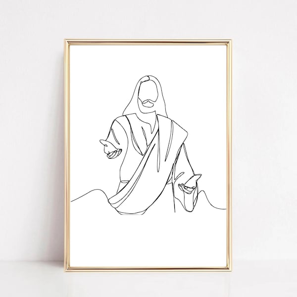 Christian Line Art - Etsy